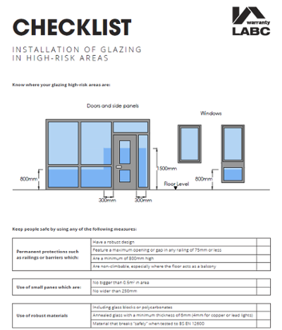 Glazing in high risk areas checklist - LABC Warranty