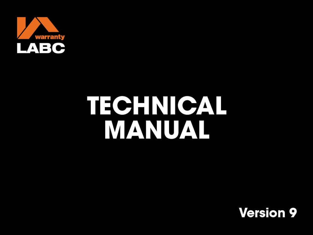 Technical Manual | Version 9 | LABC Warranty