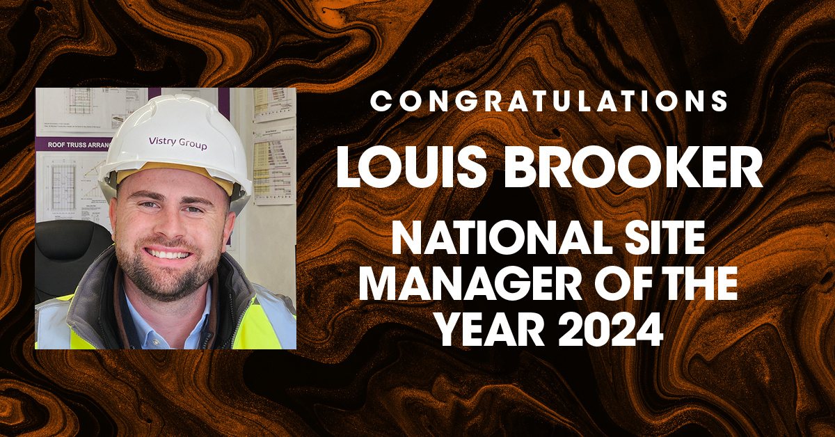 Louis Brooker wins Site Manager of the Year 2024